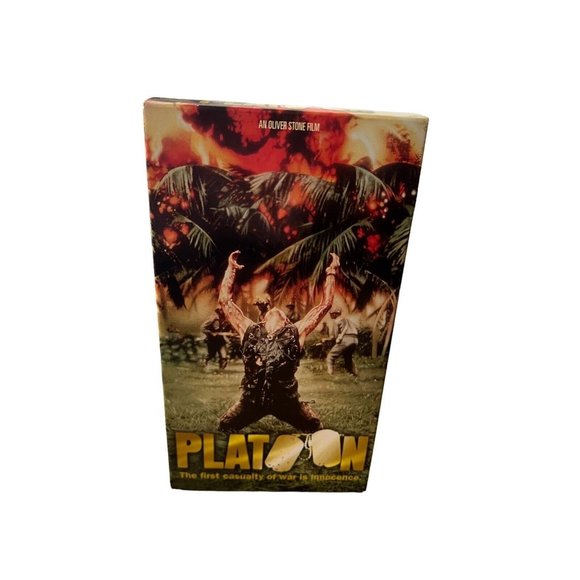 unknown | Media | Platoon Vhs 998 Vcr Video Tape Oliver Stone Charlie Sheen William Dafoe | Poshmark